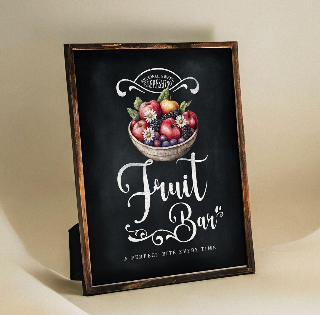 Fruit Bar - Fruit Station Sign - Farmers Market - Chalkboard ...