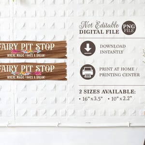 Fairy Garden Restroom Sign - Enchanted Garden Decorations - Flower Sign ...