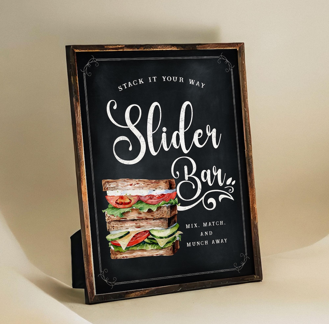 Slider Bar - Slider Station Sign - Chalkboard - Printable - Digital ...
