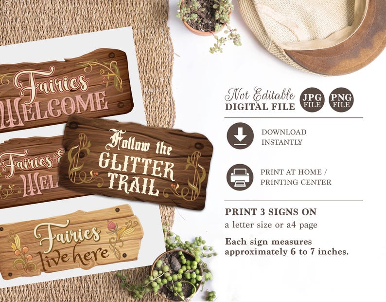 Fairy Garden Welcome Sign – Enchanted Forest Decor (digital File) - Etsy