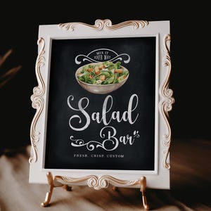 Salad Bar - Salad Station Sign - Chalkboard - Printable - Digital File ...