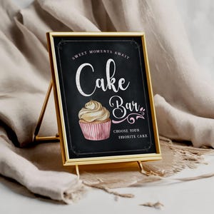 Cake Bar - Dessert Table Sign - Chalkboard - Printable - Digital File ...