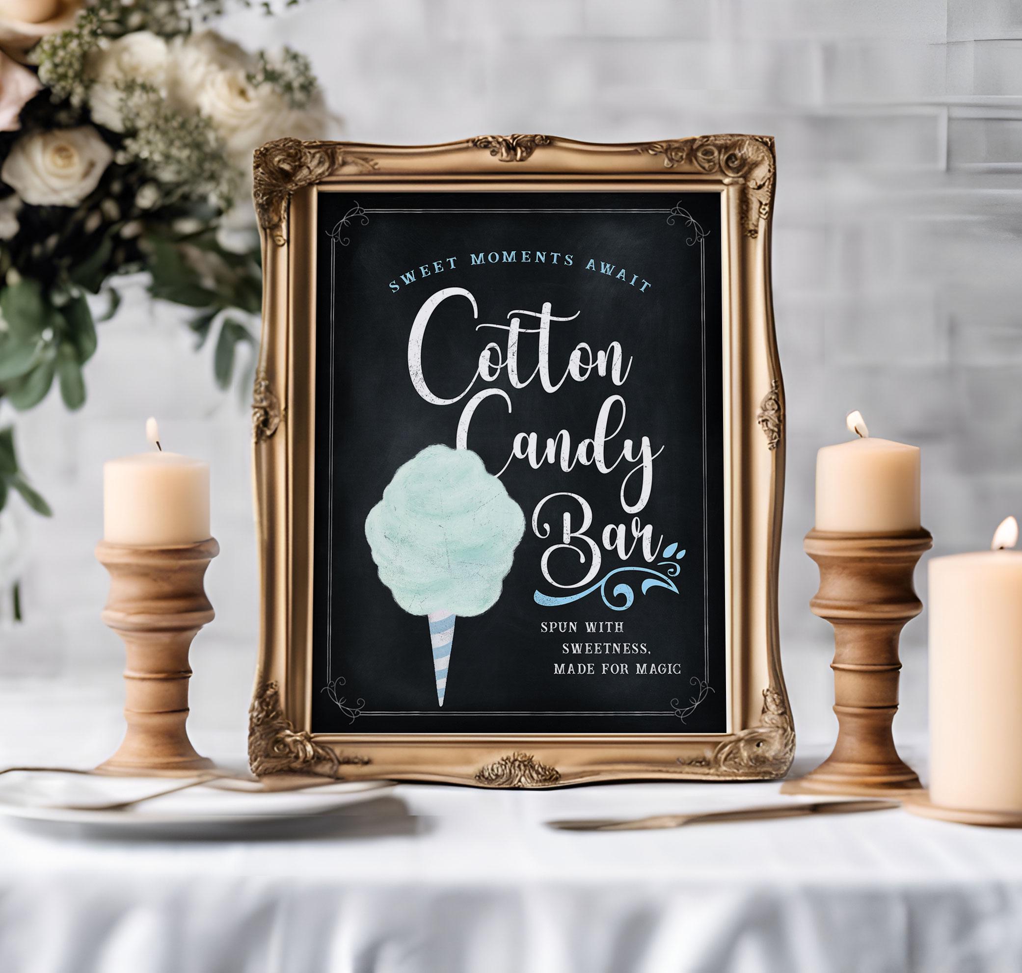 Cotton Candy Bar - Cotton Candy Station Sign - Chalkboard - Printable ...
