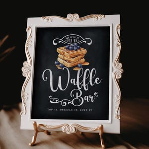 Waffle Bar - Waffle Station Sign - Chalkboard - Printable - Digital ...