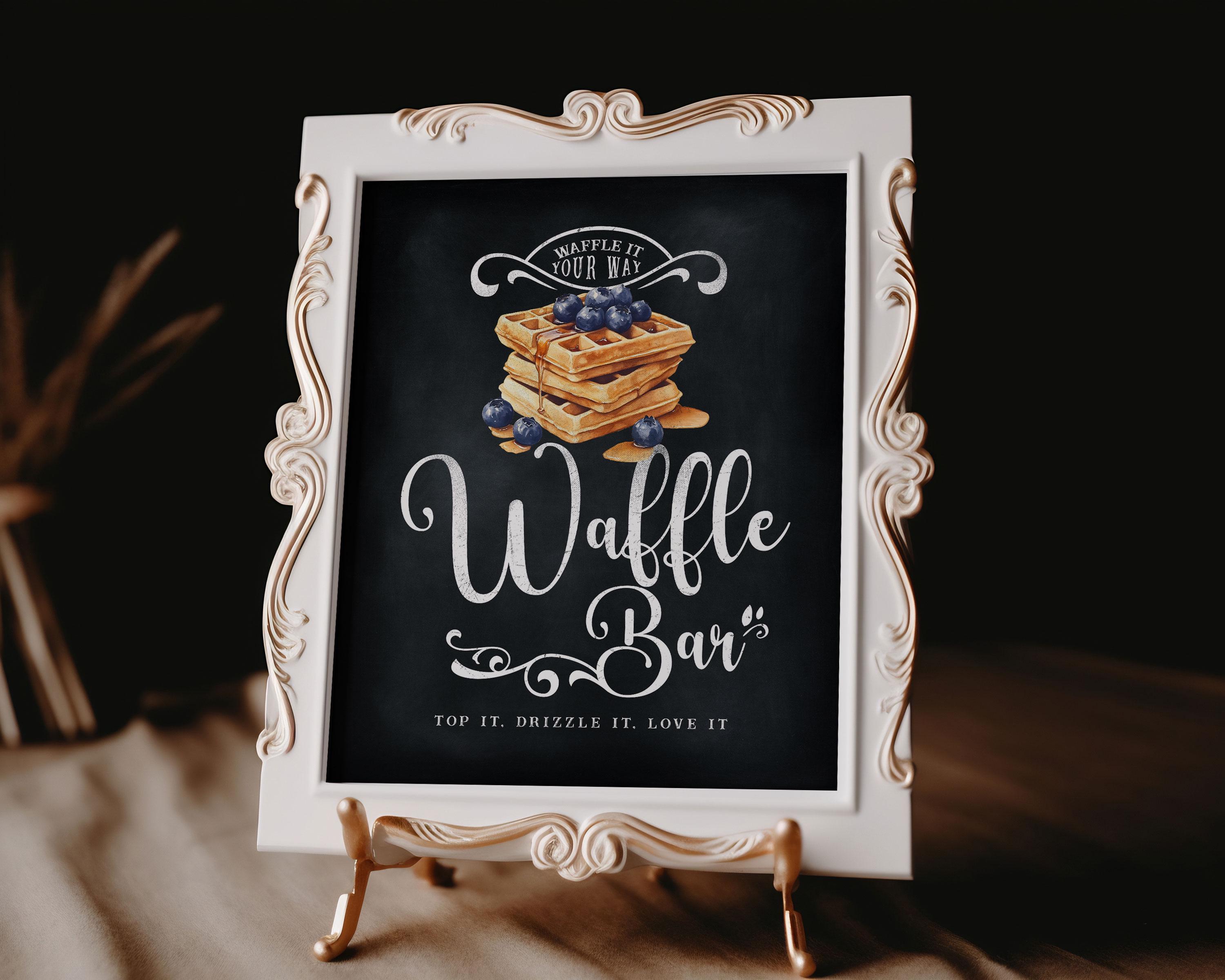 Waffle Bar - Waffle Station Sign - Chalkboard - Printable - Digital ...