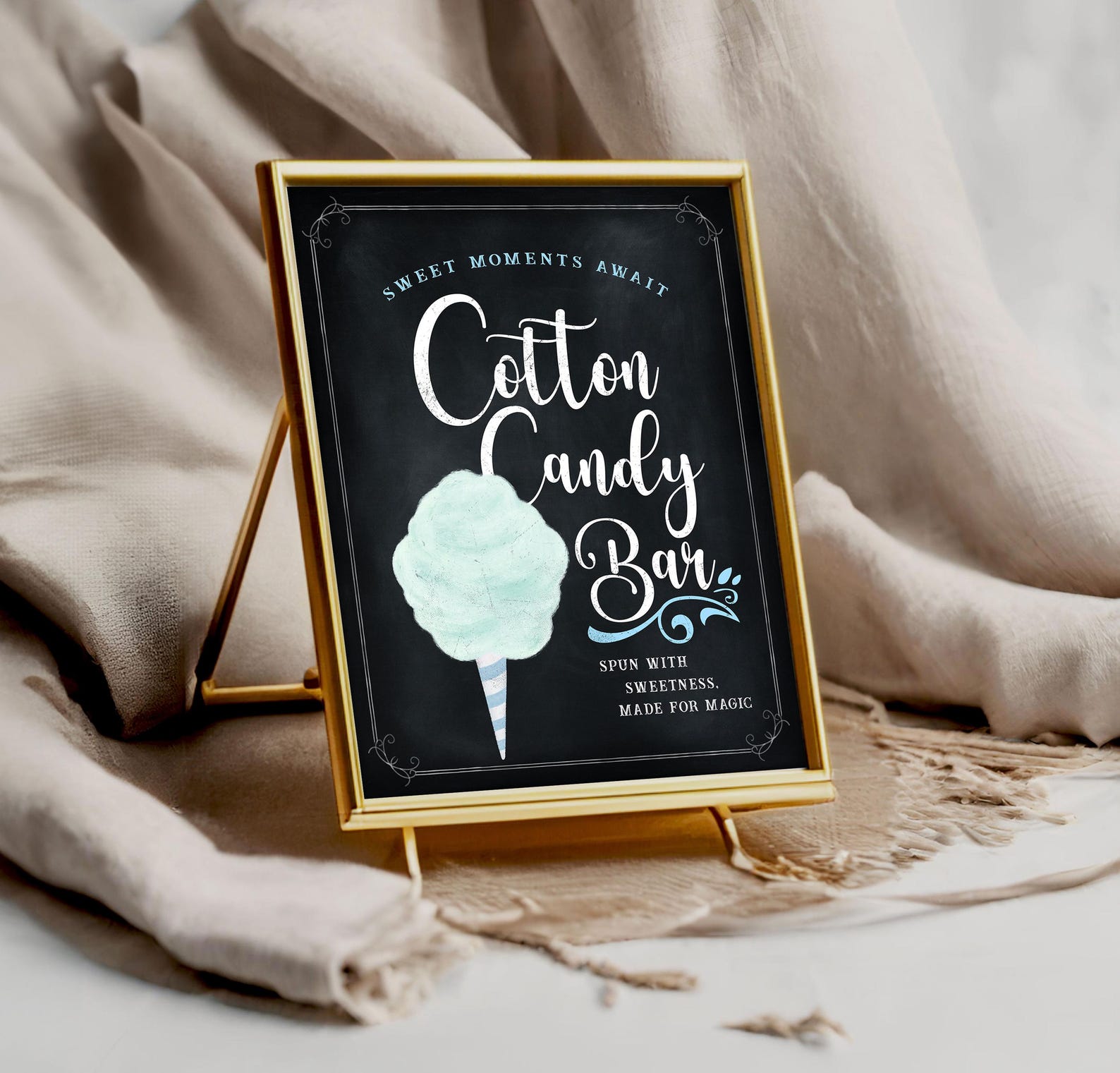 Cotton Candy Bar - Cotton Candy Station Sign - Chalkboard - Printable ...