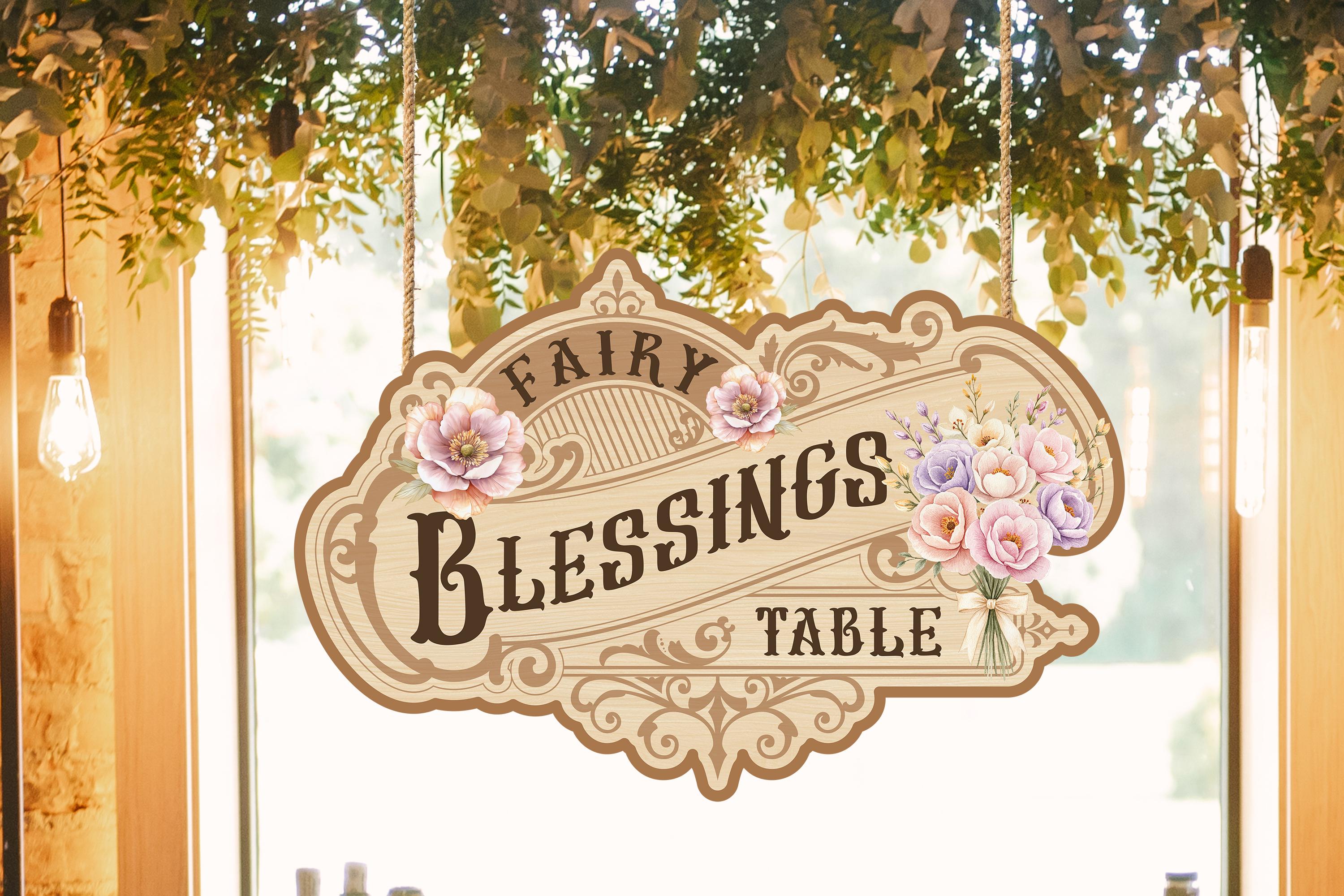 Fairy Garden Cards & Gifts Sign - Fairy Blessings Table - Fairyland ...