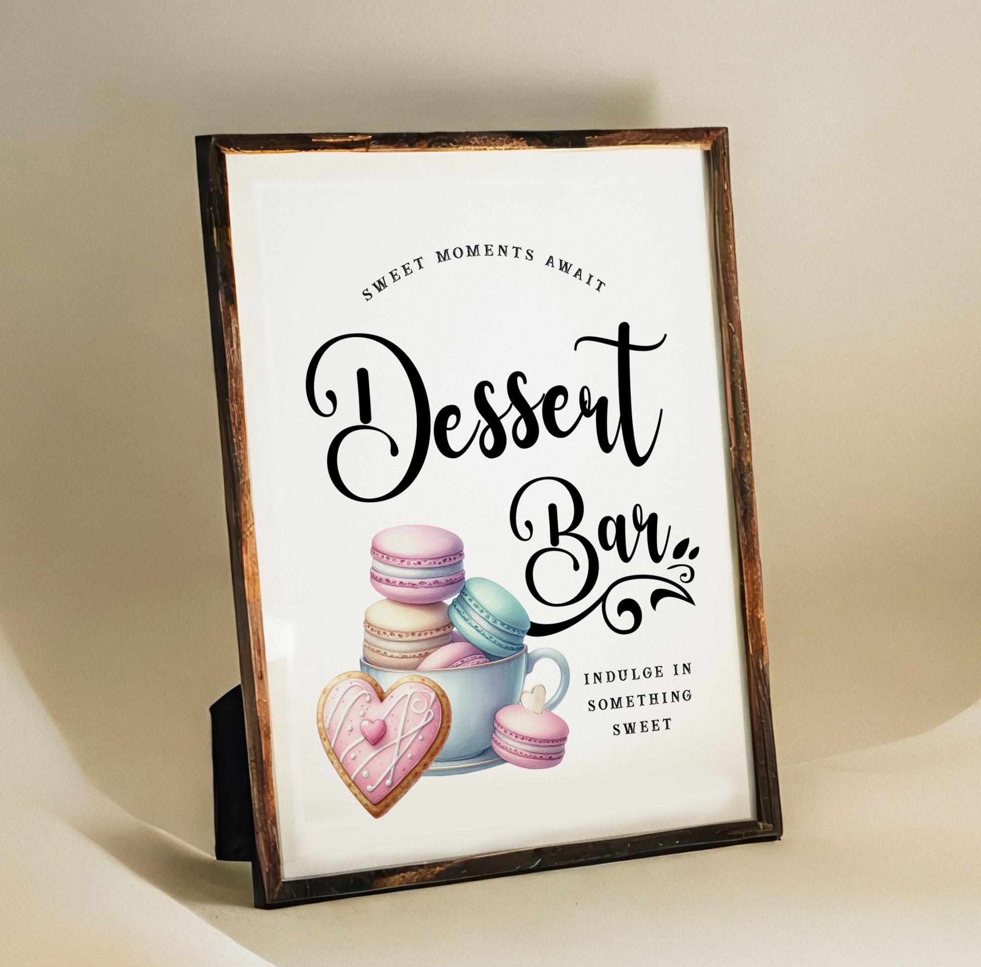Dessert Bar - Dessert Station Sign - Minimalist - Printable - Digital ...
