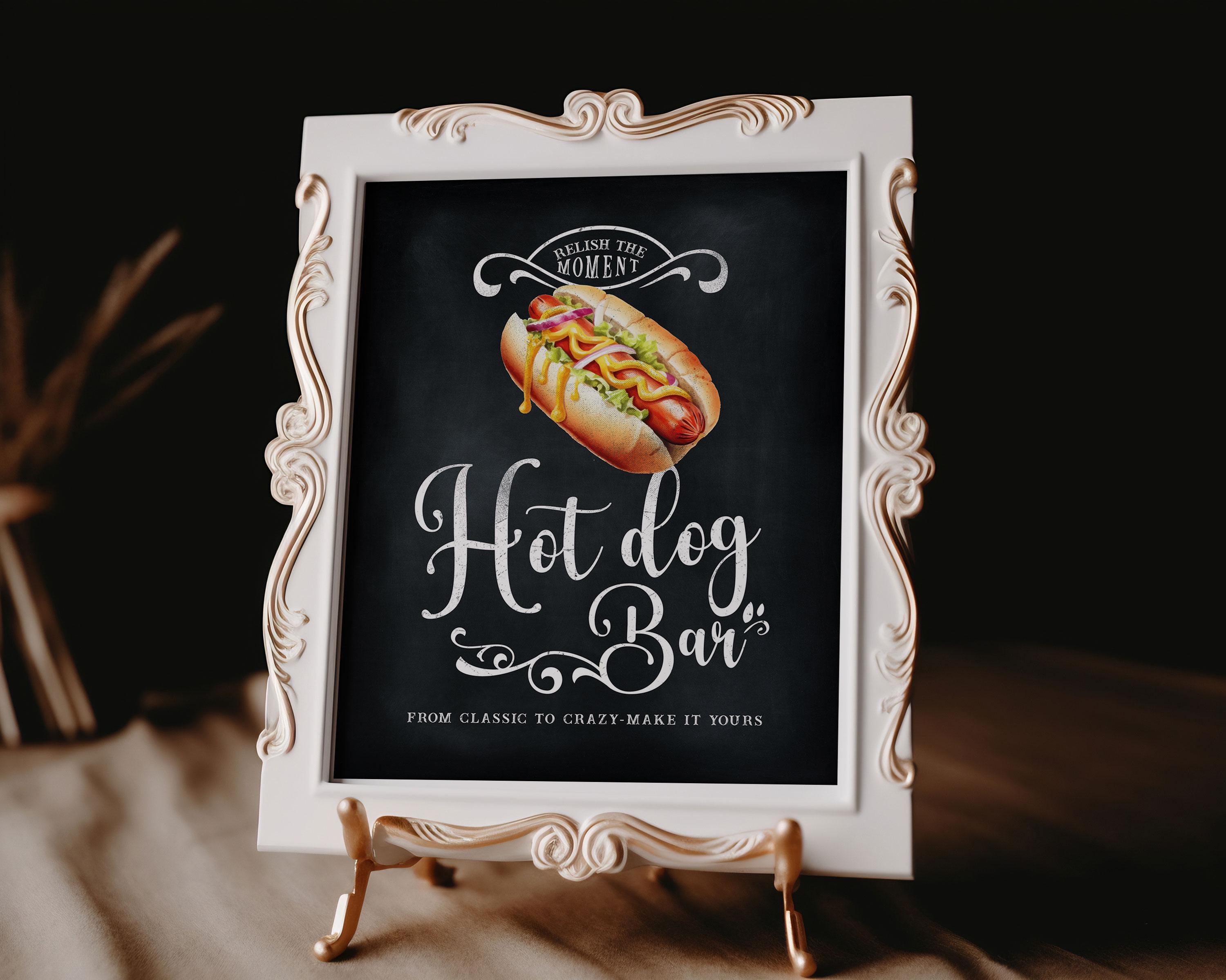 Hot Dog Bar Sign – Chalkboard Style Printable (digital File) - Etsy