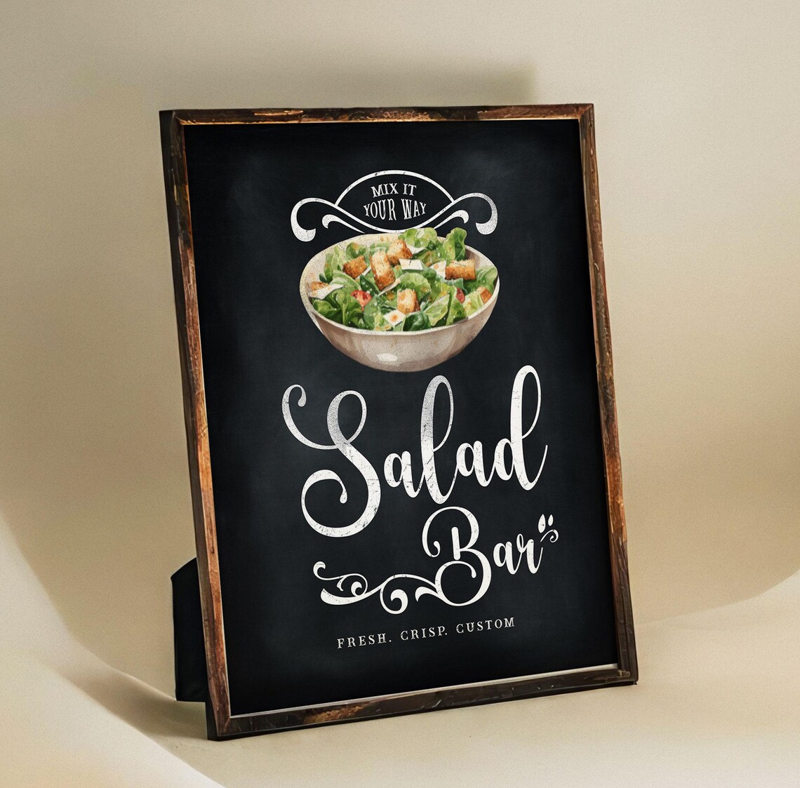 Salad Bar - Salad Station Sign - Chalkboard - Printable - Digital File ...