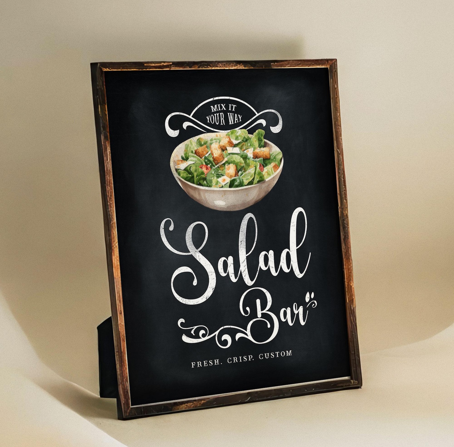 Salad Bar - Salad Station Sign - Chalkboard - Printable - Digital File ...