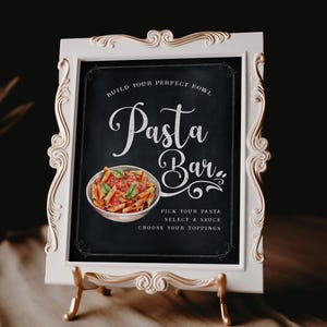 Pasta Bar - Pasta Station Sign - Chalkboard - Printable - Digital File ...