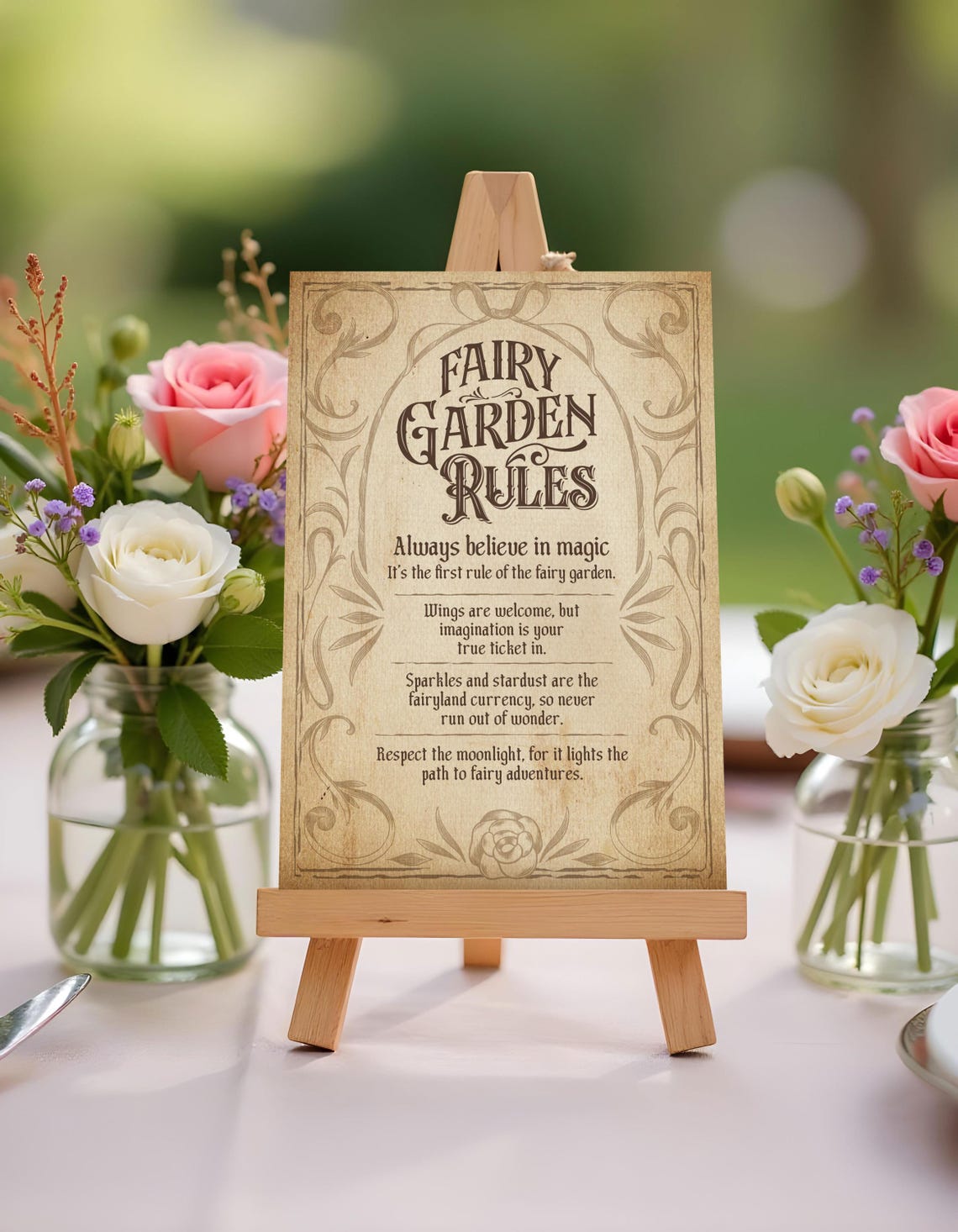 Fairy Garden Rules Print – Enchanted Garden Sign (digital File) - Etsy