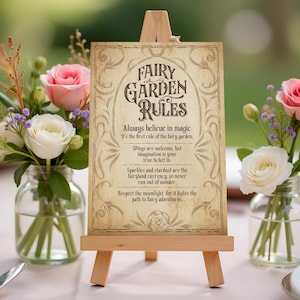 Fairy Garden Rules Print – Enchanted Garden Sign (digital File) - Etsy