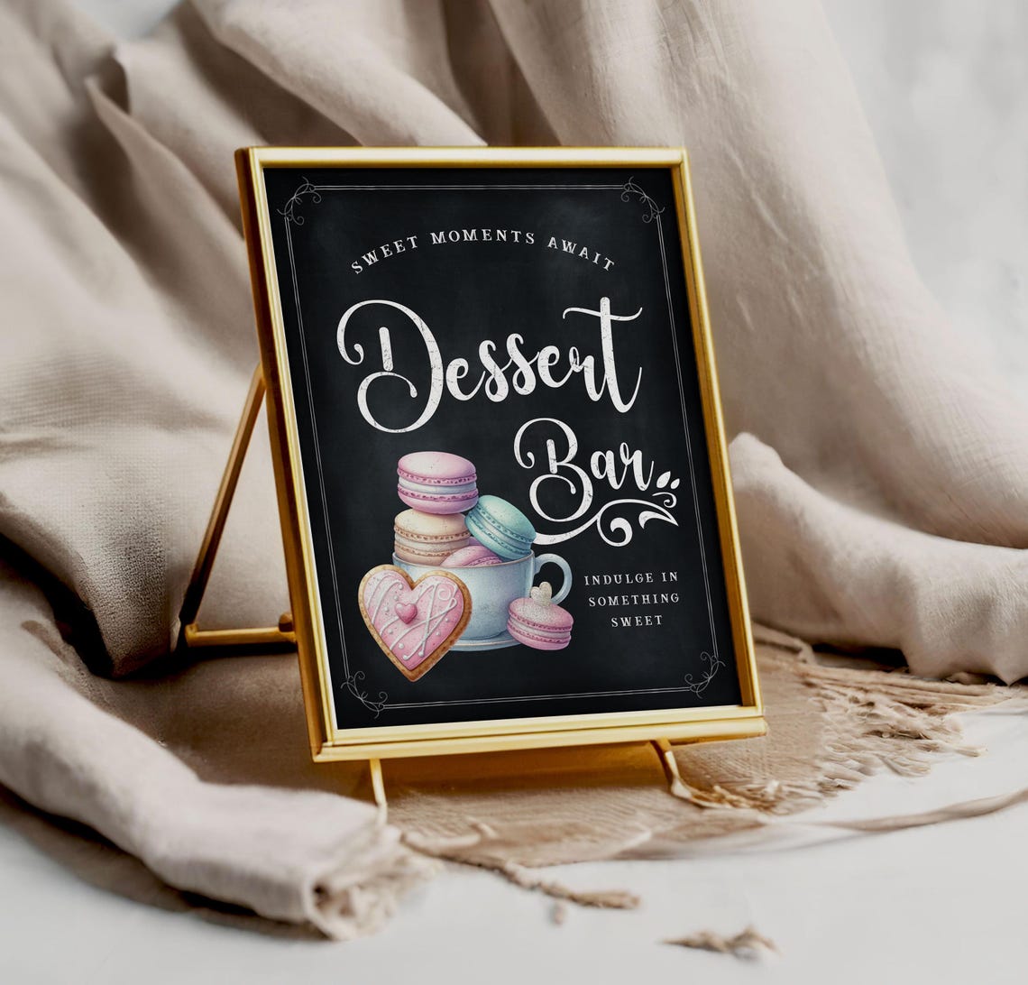 Dessert Bar - Dessert Station Sign - Chalkboard - Printable - Digital ...