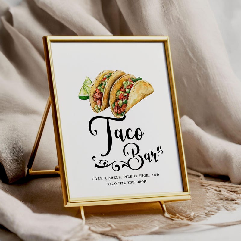 Taco Bar Menu - Etsy