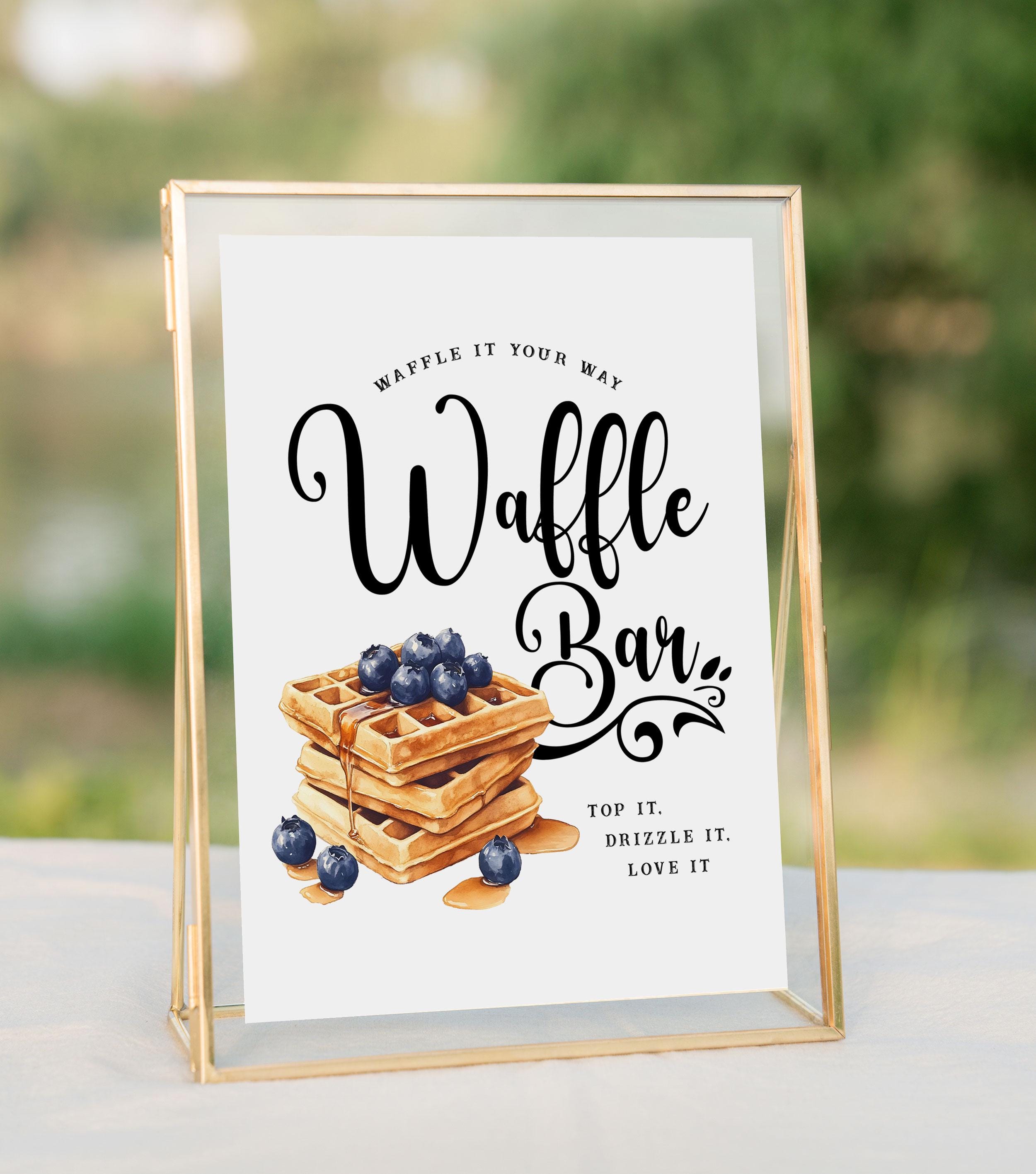Waffle Bar - Waffle Station Sign - Minimalist - Printable - Digital ...