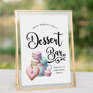 Dessert Bar - Dessert Station Sign - Minimalist - Printable - Digital ...
