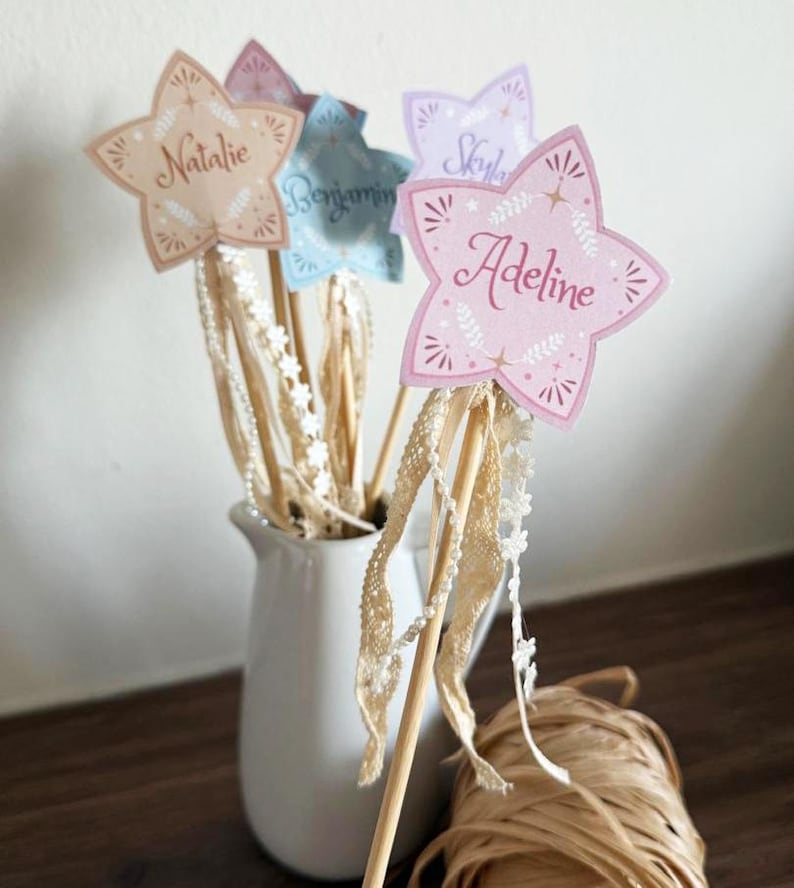 Editable Fairy Wand With Matching Signs – Custom Name Magical Wand ...