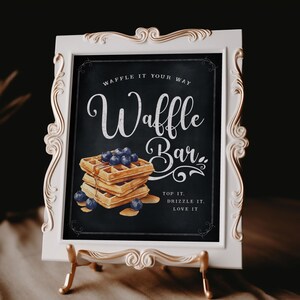 Waffle Bar - Waffle Station Sign - Chalkboard - Printable - Digital ...