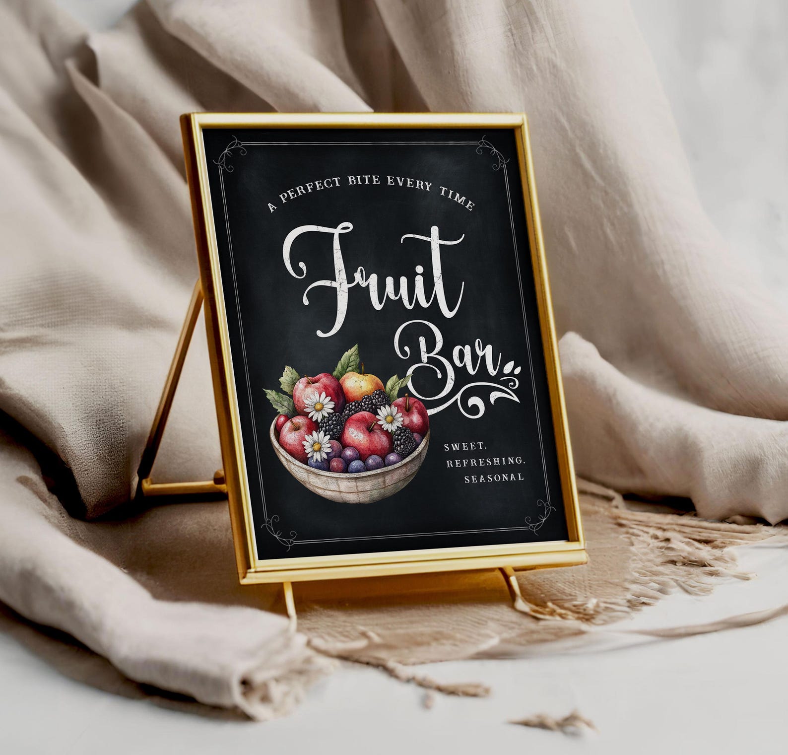 Fruit Bar - Fruit Station Sign - Farmers Market - Chalkboard ...