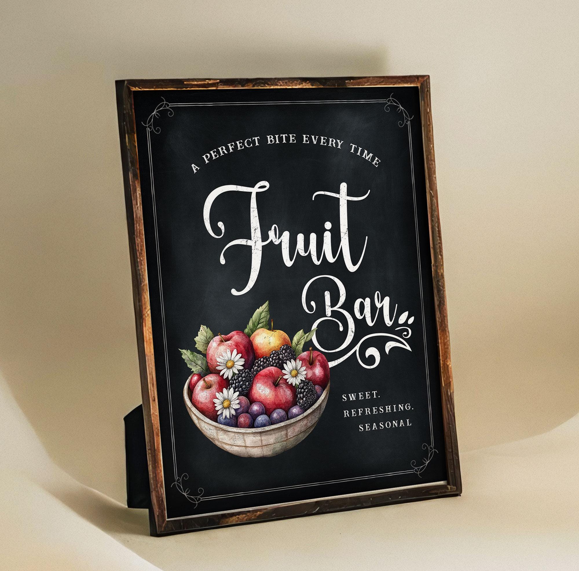 Fruit Bar - Fruit Station Sign - Farmers Market - Chalkboard ...