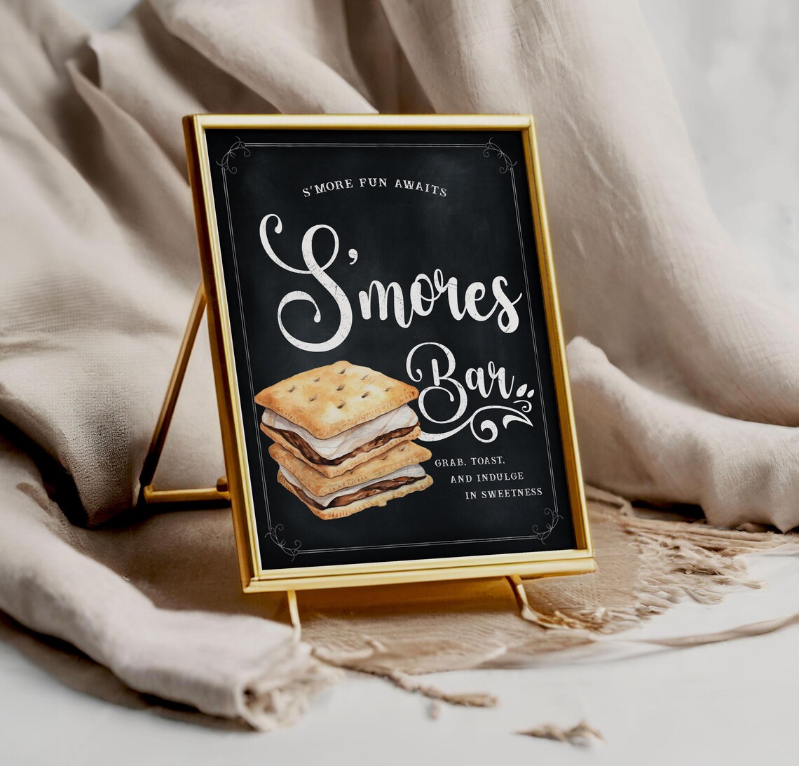 S'mores Bar - Smore Station Sign - Roast a Marshmallow and Party S'more ...