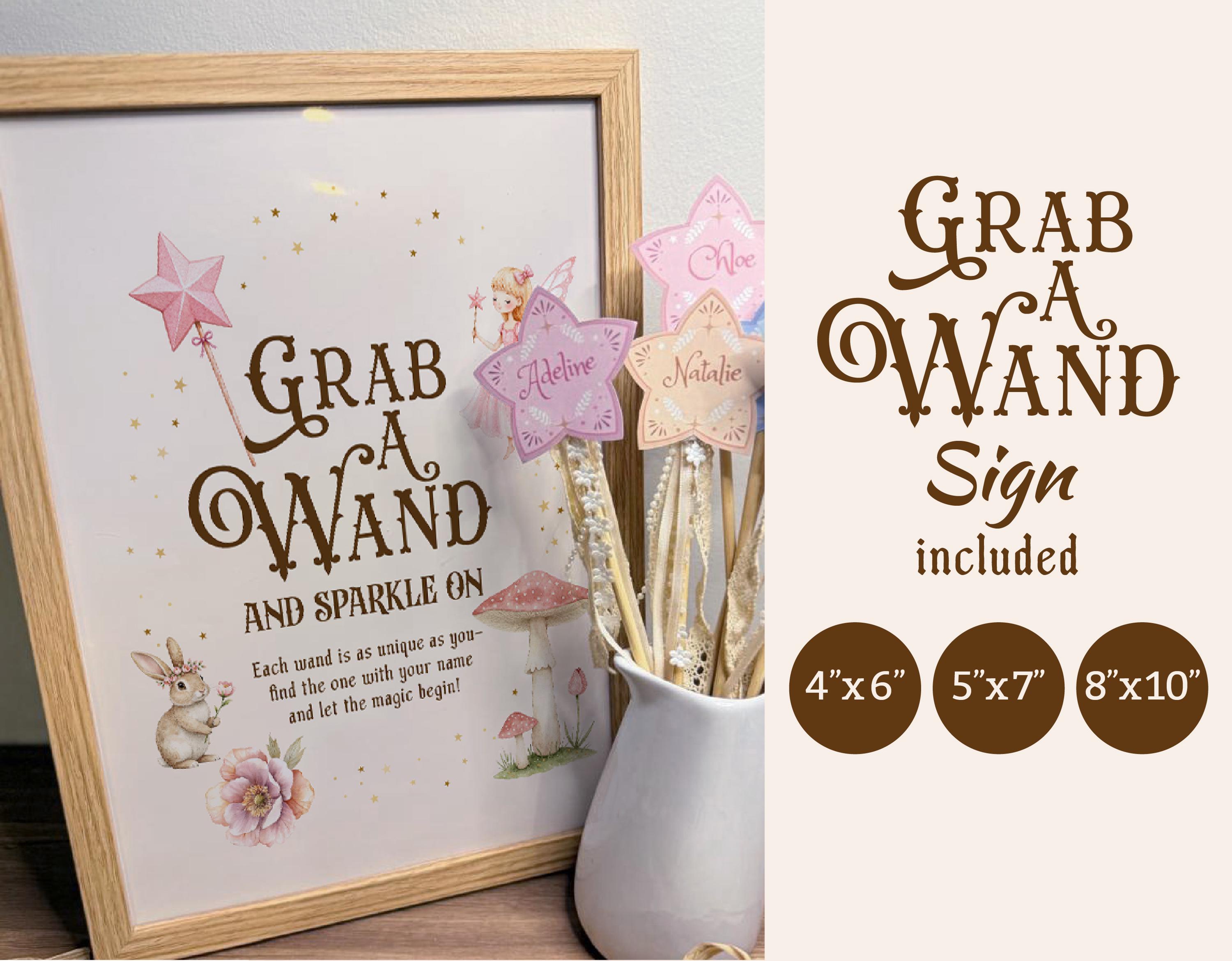 Editable Fairy Wand With Matching Signs – Custom Name Magical Wand ...