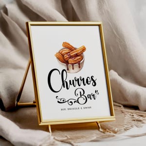 Churros Bar - Churros Station Sign - Minimalist - Printable - Digital ...
