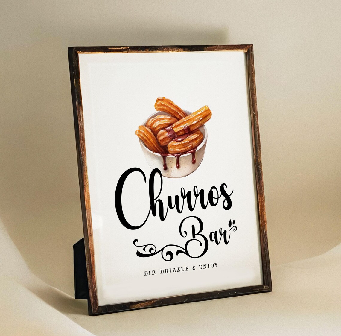 Churros Bar - Churros Station Sign - Minimalist - Printable - Digital ...