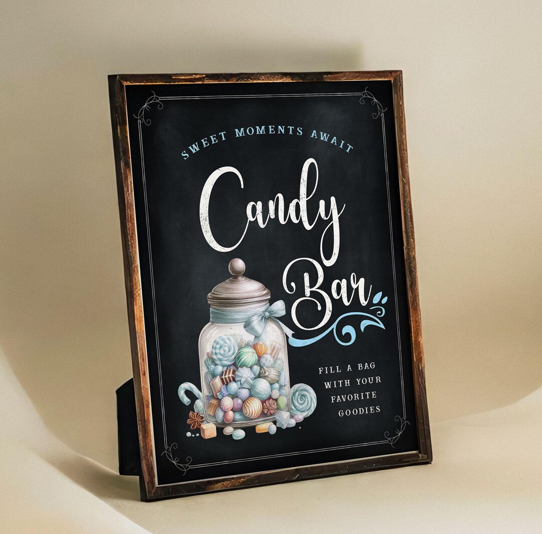 Candy Bar - Candy Station Sign - Chalkboard - Printable - Digital File ...