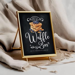 Waffle Bar - Waffle Station Sign - Chalkboard - Printable - Digital ...
