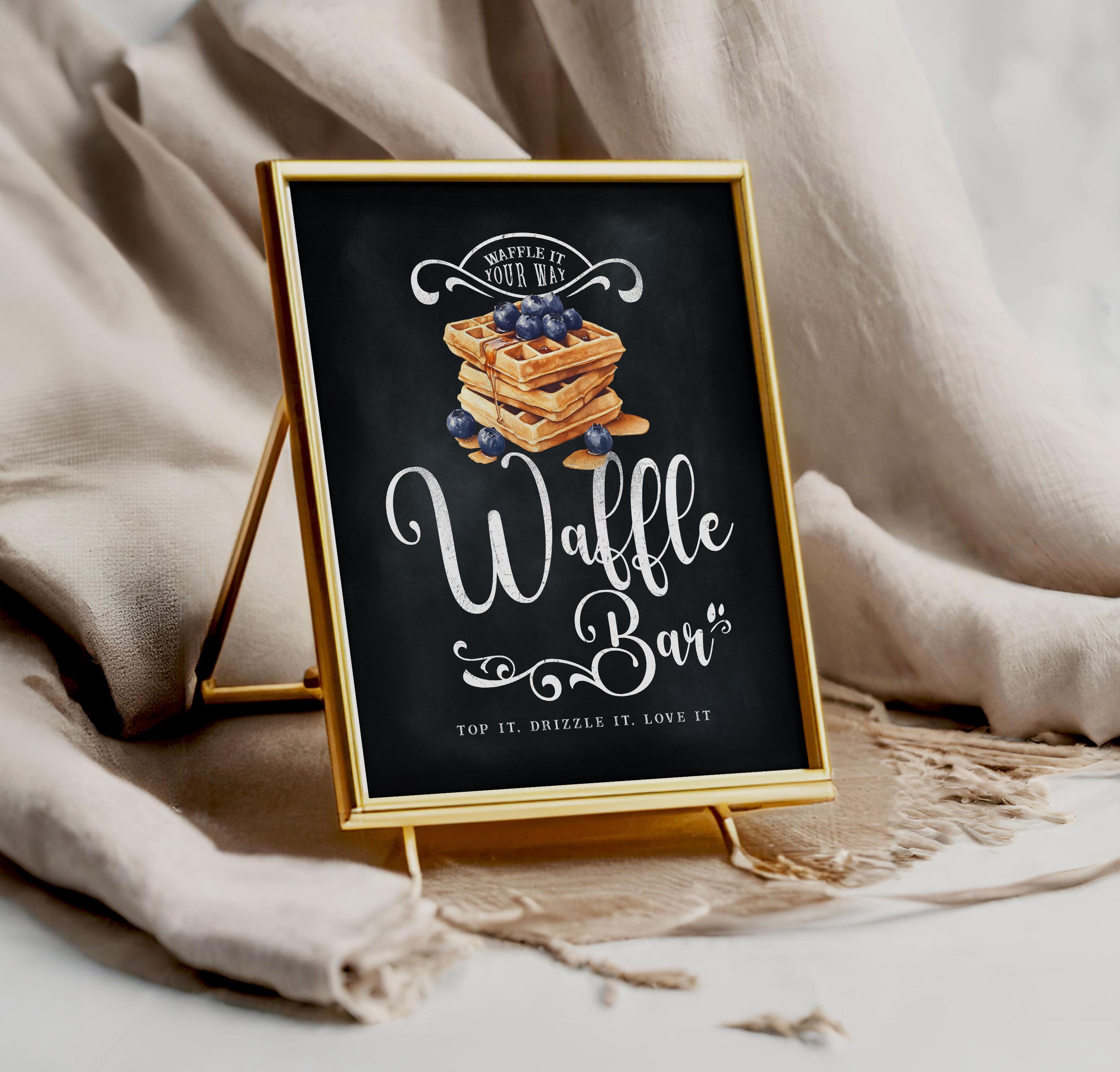 Waffle Bar - Waffle Station Sign - Chalkboard - Printable - Digital ...