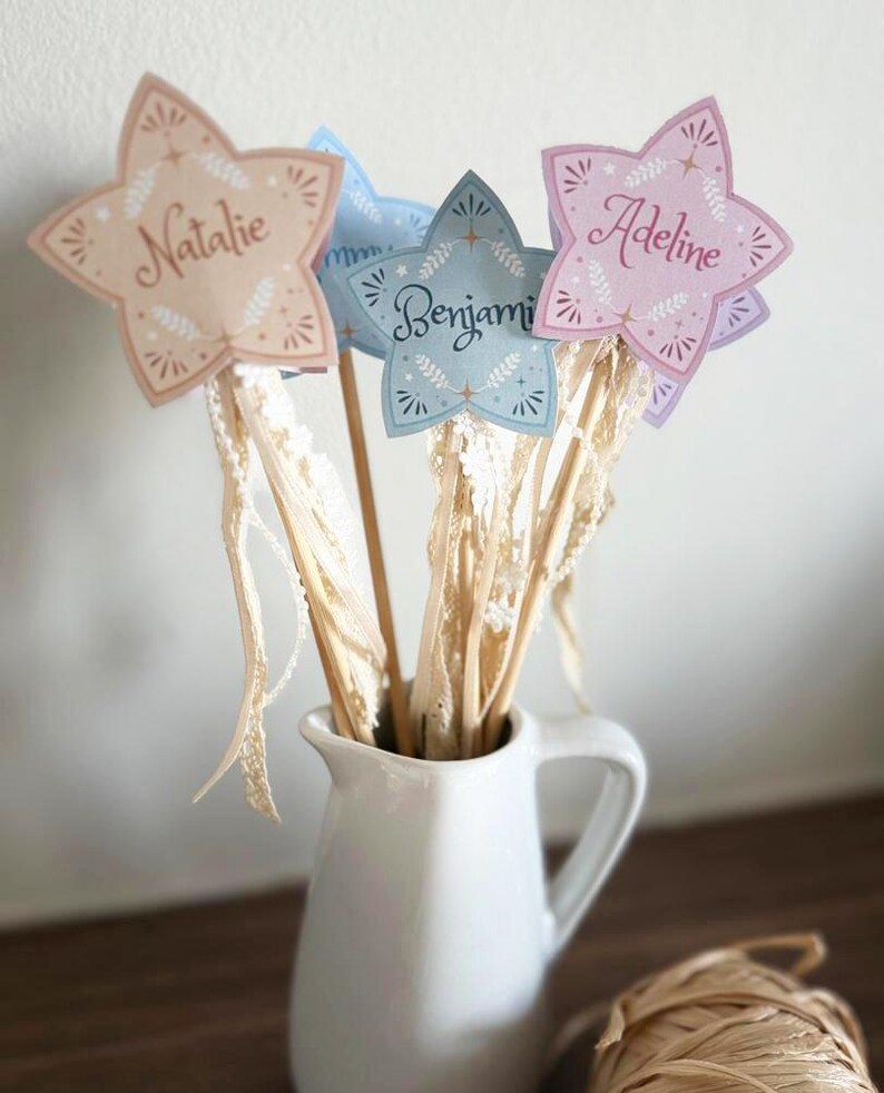 Editable Fairy Wand With Matching Signs – Custom Name Magical Wand ...