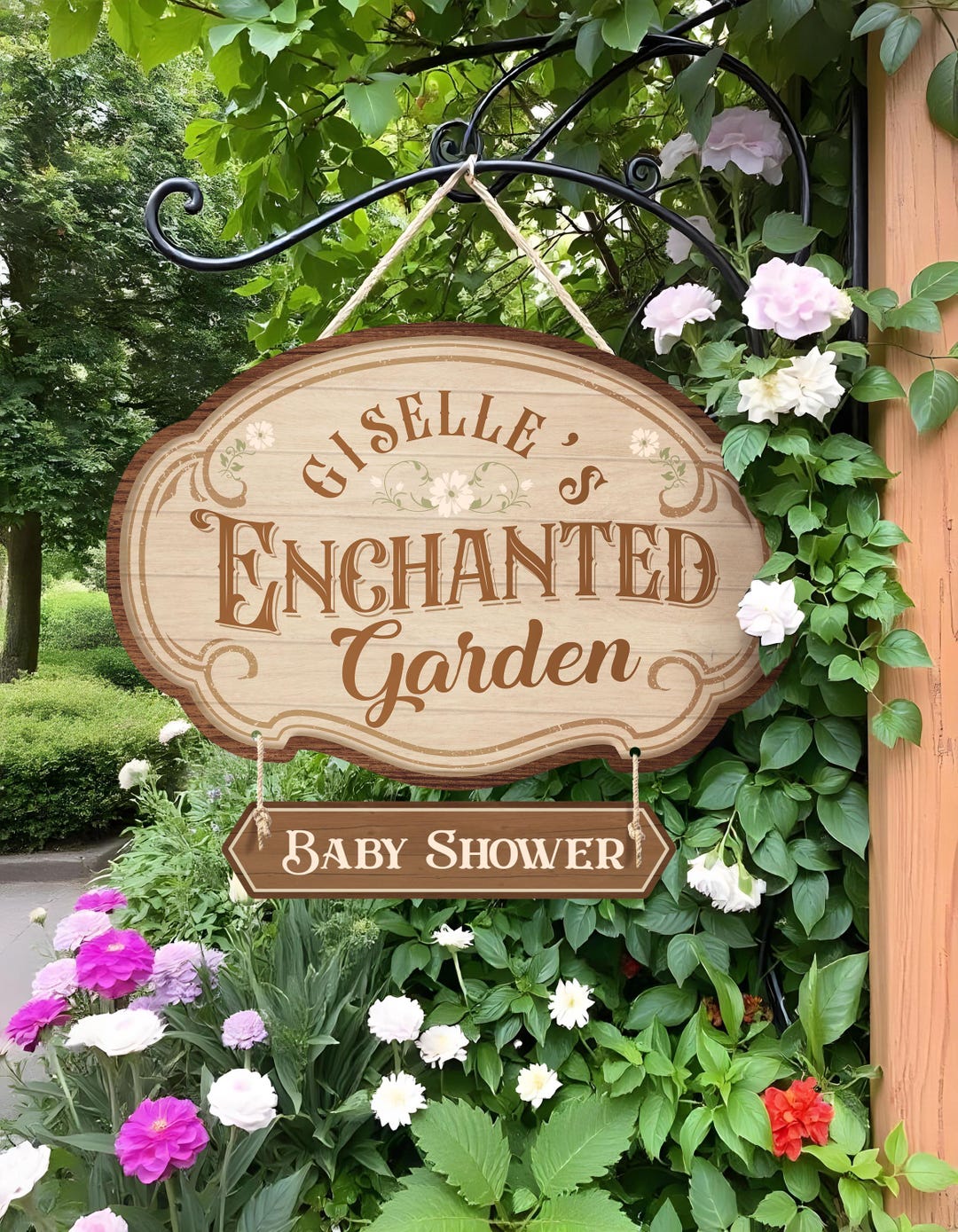 Editable Enchanted Garden Sign - Fairy Garden Sign - Flower Sign ...