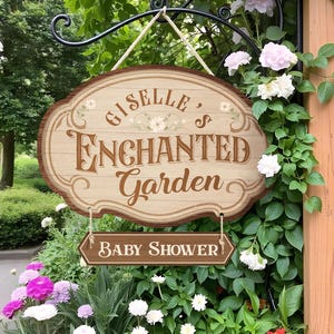 Editable Enchanted Garden Sign - Fairy Garden Sign - Flower Sign ...