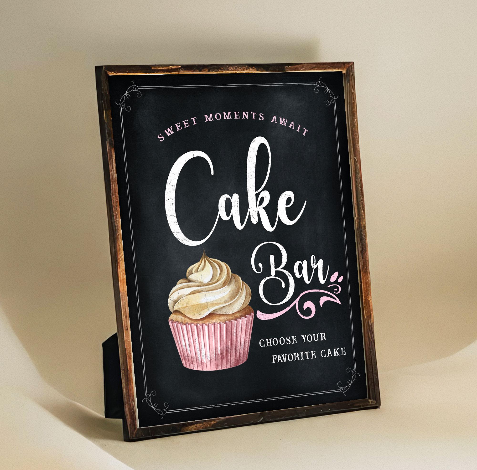 Cake Bar - Dessert Table Sign - Chalkboard - Printable - Digital File ...