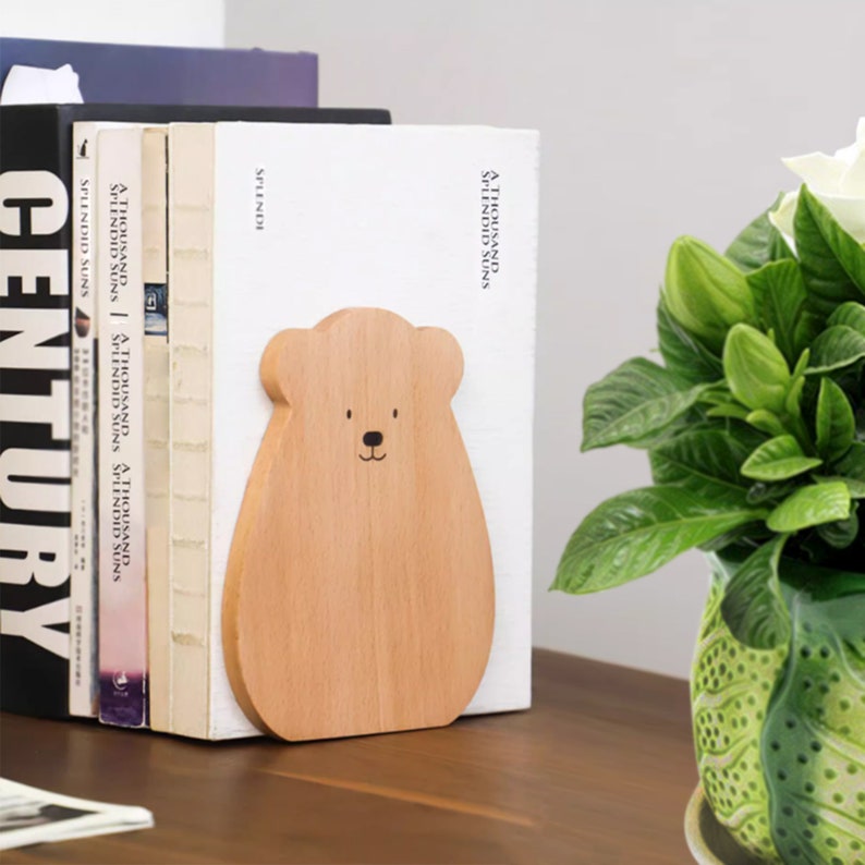 Custom Wood Bookend|reader Hobby Gift|cute Book Storage|personalized ...