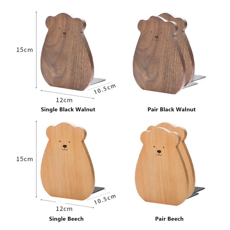 Custom Wood Bookend|reader Hobby Gift|cute Book Storage|personalized ...