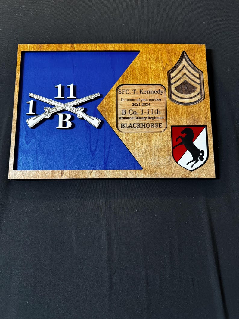 Personalized Guidon Flag COLOR Wood Patch Military 1-11 ACR Forge ...