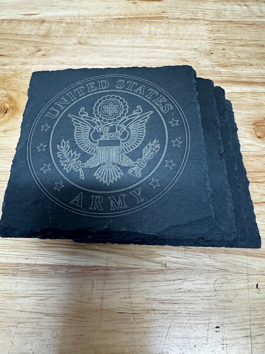 US ARMY Slate Coaster Set - Etsy