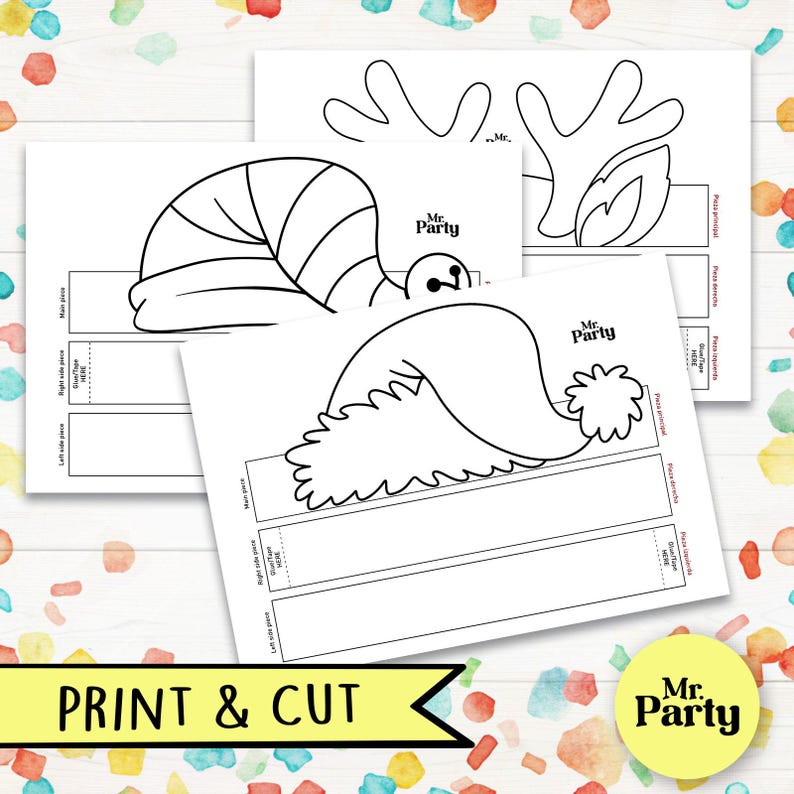 Printable Christmas Party Hats: DIY Paper Crown Craft (PDF) - Etsy UK