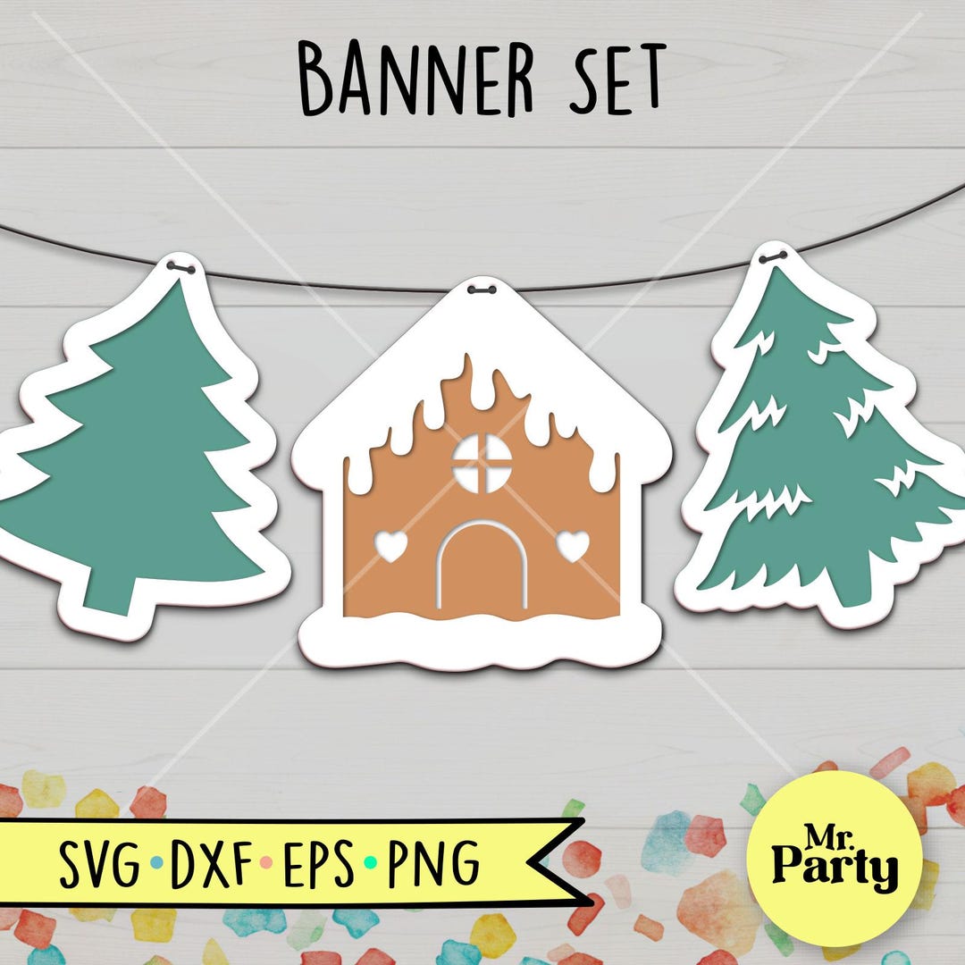 Christmas Banner Svg, Christmas Tree Svg, Fir Tree Svg, Fir Tree ...