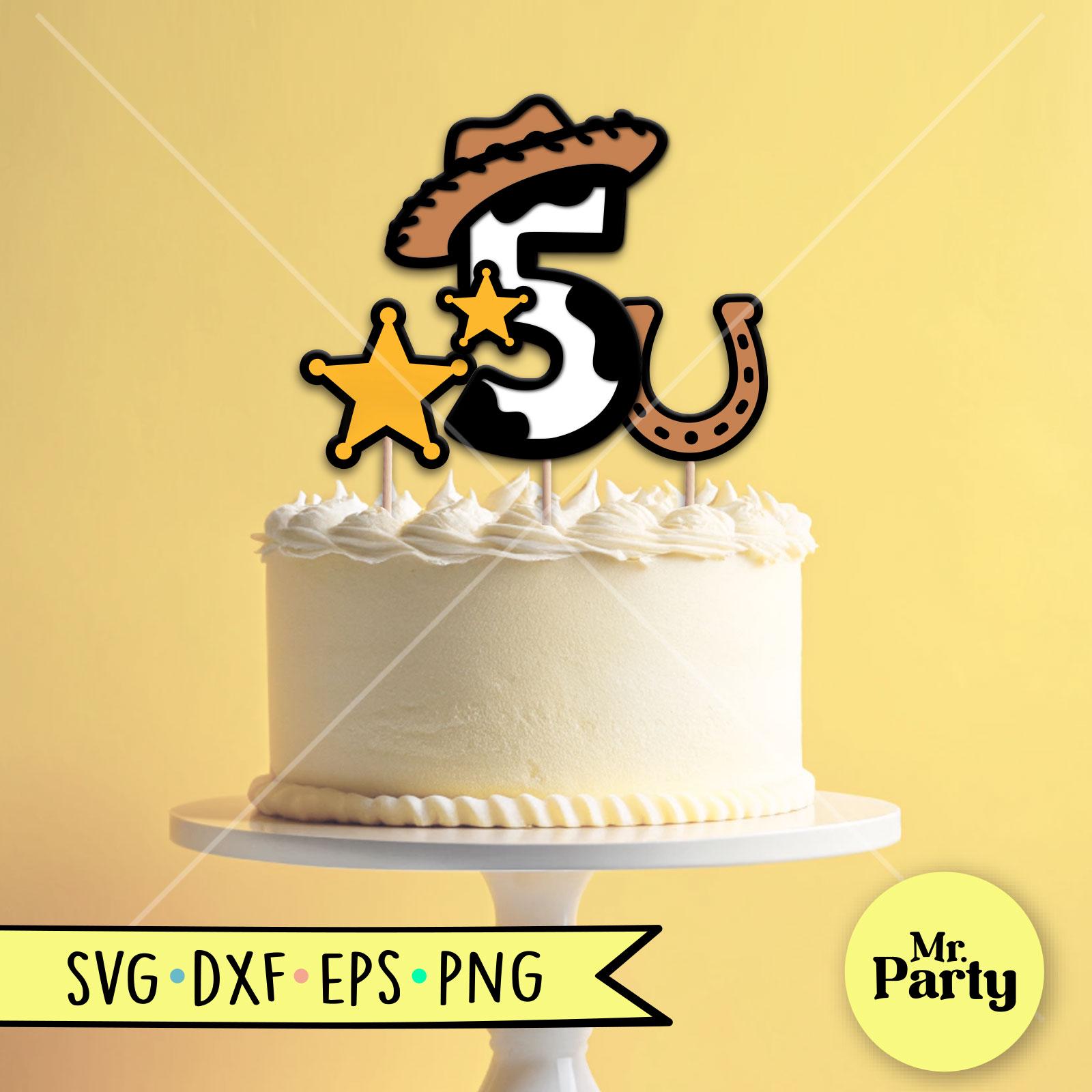 Cowboy Number Birthday Svg, Cowboy Topper Svg, Sheriff Star Svg, Party ...