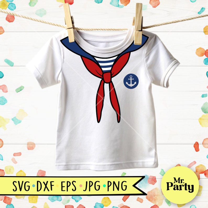 Sailor Costume Svg, Sailor SVG, Costume SVG, Sailor Shirt Svg Svg ...