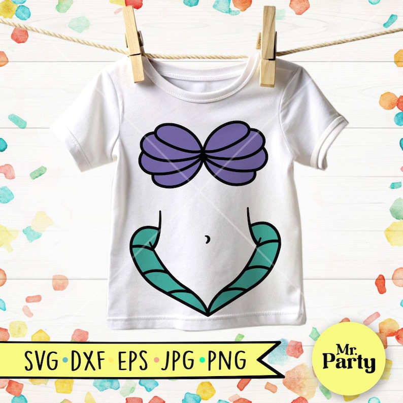 Mermaid Costume Svg, Little Mermaid Svg, Mermaid Shirt Svg, Mermaid ...