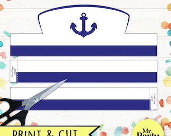 Fireman Hat Paper Crown, Printable Fireman Hat, Fireman Hat Party ...