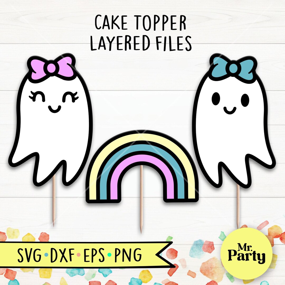 Ghost Svg, Cute Ghost Svg, Ghost With Rainbow Svg, Sweet Ghost ...