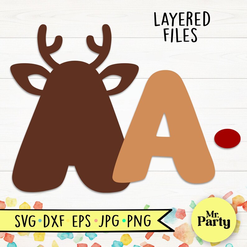 Christmas Reindeer Alphabet SVG Bundle, A-Z Letters Svg, Christmas ...