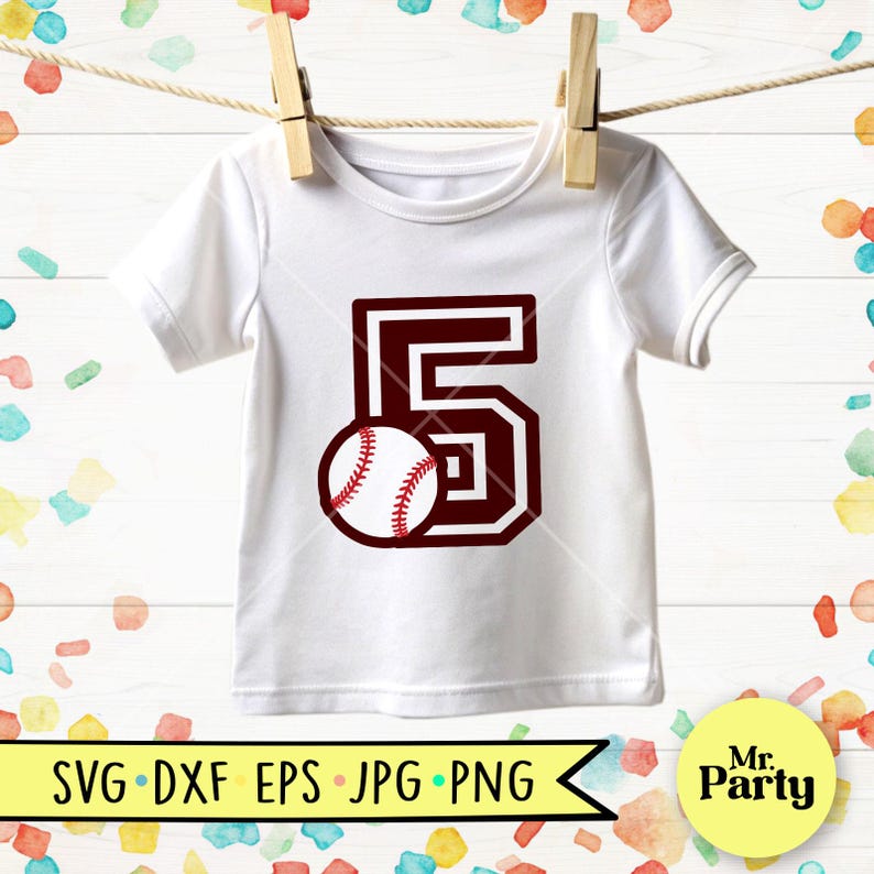 Baseball 5th Birthday SVG, Baseball Cake Topper Svg, Decoration ...